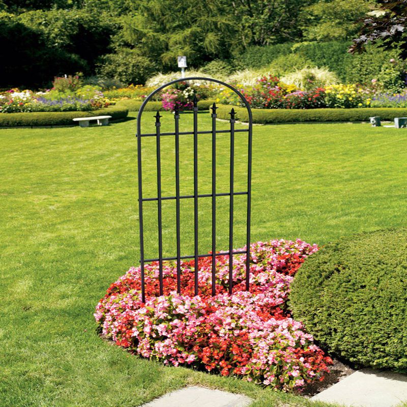 Panacea 80 in. H Black Steel Trellis | Stine Home + Yard : The Family ...