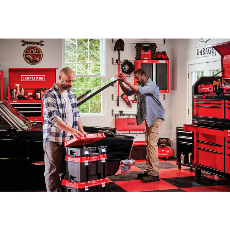 Craftsman VERSASTACK 17 in. Tower Tool Box Black/Red | Stine Home ...