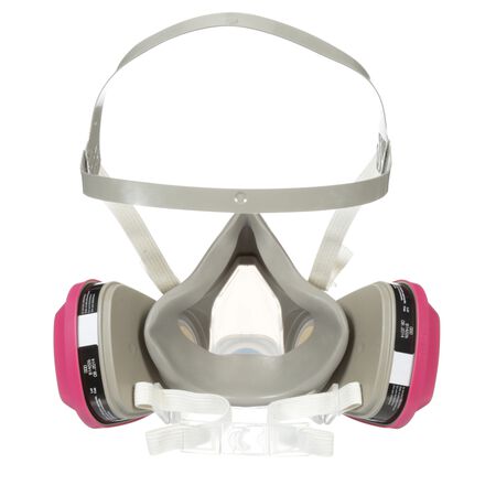3M P100 Multi-Purpose Half Face Respirator Valved Multicolored M 1 pc ...