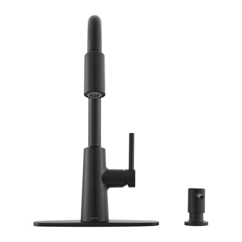 Moen Nori One Handle Matte Black Kitchen Faucet | Stine Home + Yard ...