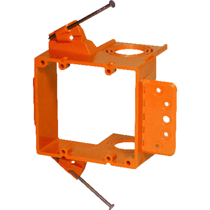 Carlon Rectangle PVC 2 gang Low Voltage Mounting Bracket Orange | Stine ...