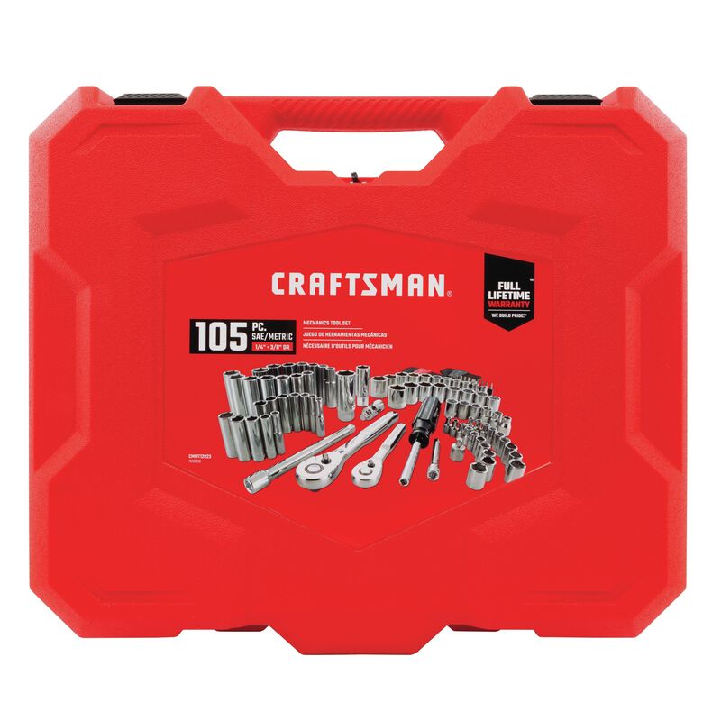 Craftsman 1/4 and 3/8 in. drive Metric and SAE 6 Point Mechanic's Tool ...