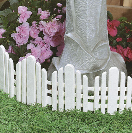 Easy Gardener 6 in. H x 22 in. L White Plastic Garden Fence | Stine ...
