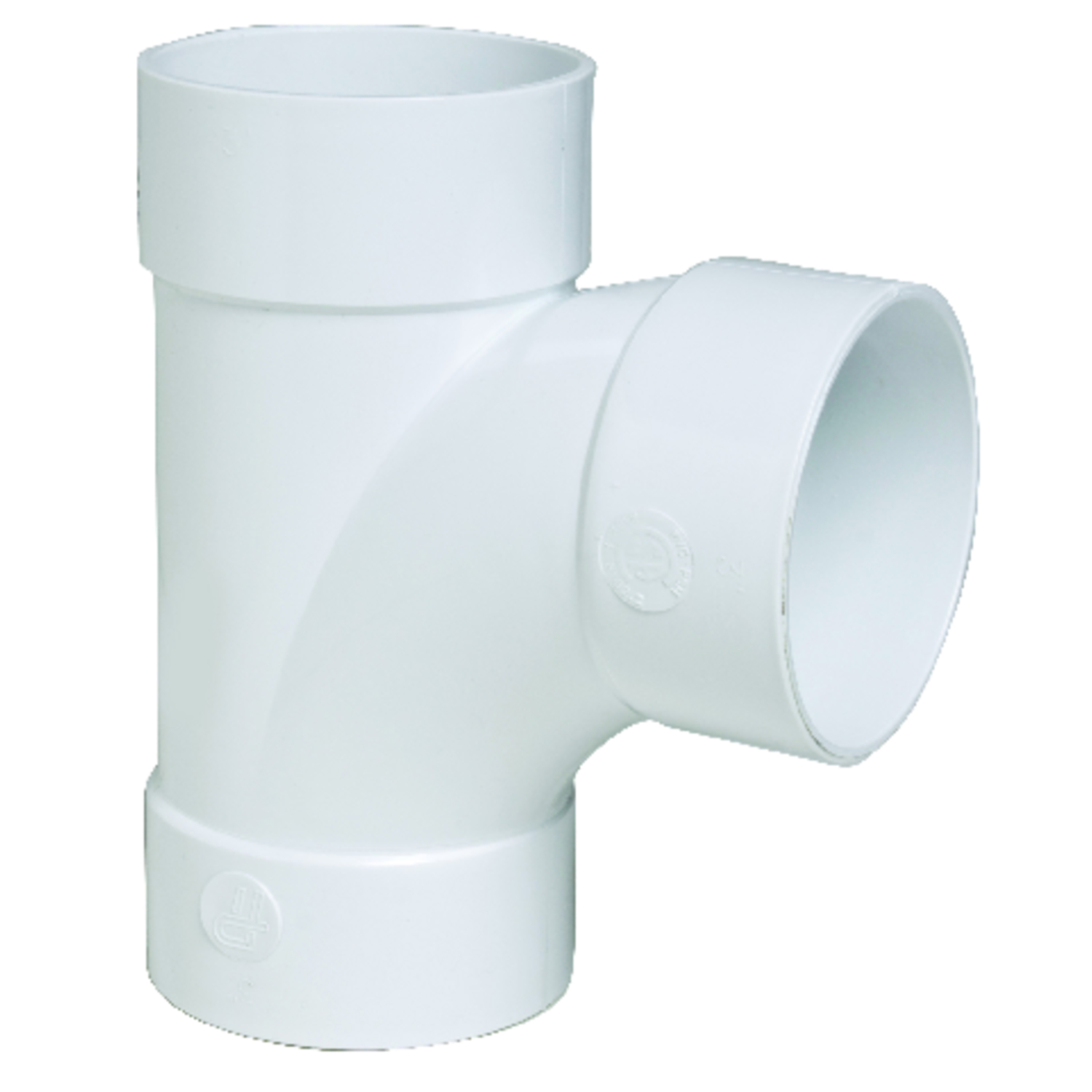 NDS Schedule 35 3 in. Hub each X 3 in. D Hub PVC Sanitary Tee 1 pk ...