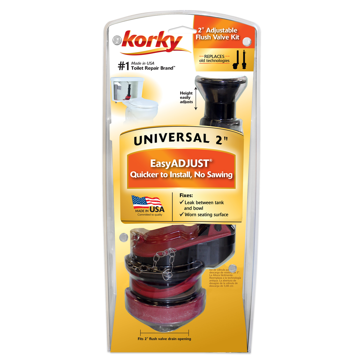 Korky Adjustable 2 inch Flush Valve Kit | Stine Home + Yard : The ...