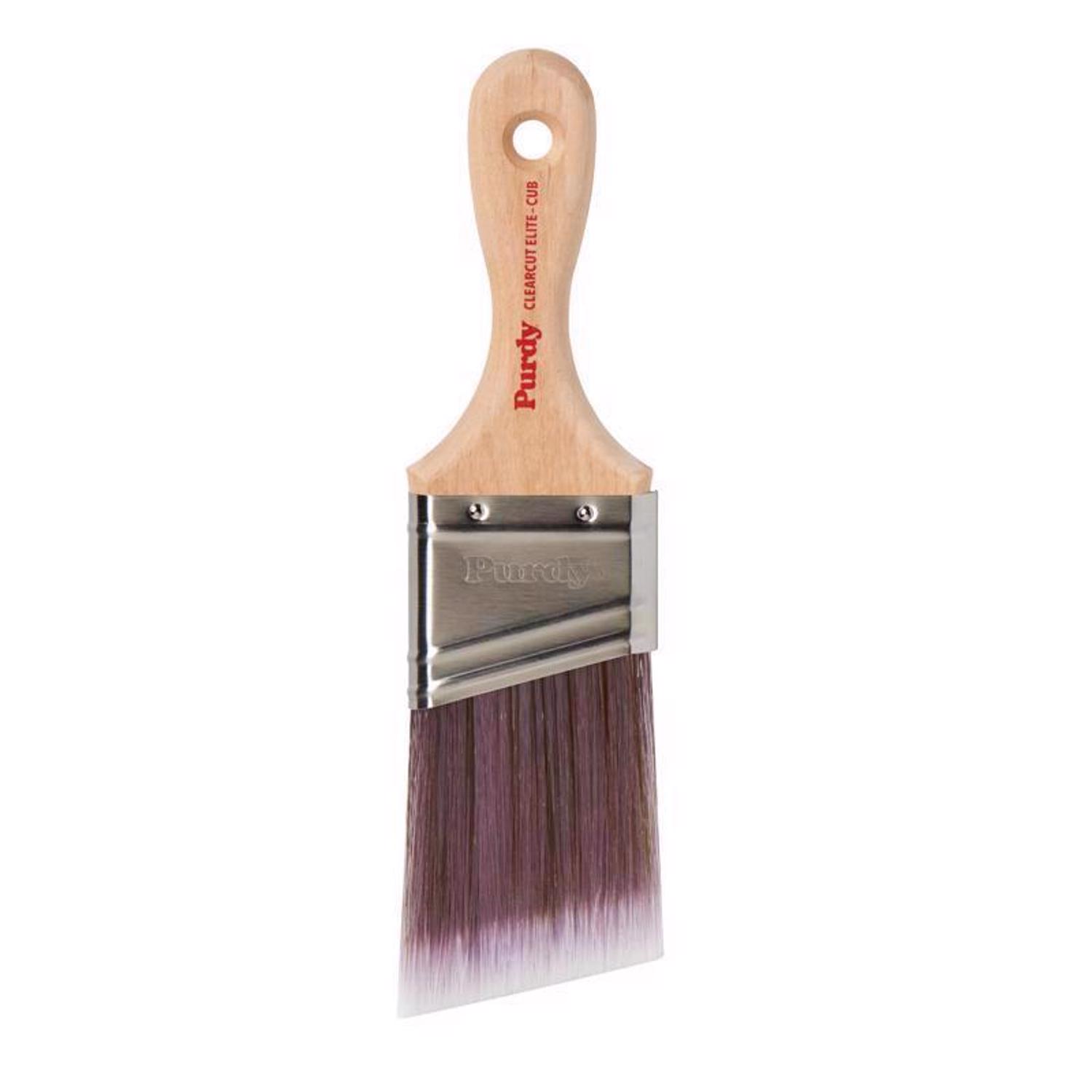 Purdy Clearcut Elite Cub 2 in. Ultra Stiff Angle Trim Paint Brush ...