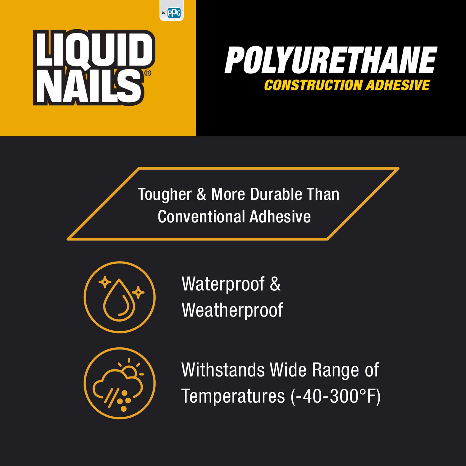 Liquid Nails Polyurethane Polyurethane Construction Adhesive 10 oz | Stine Home + Yard : The ...