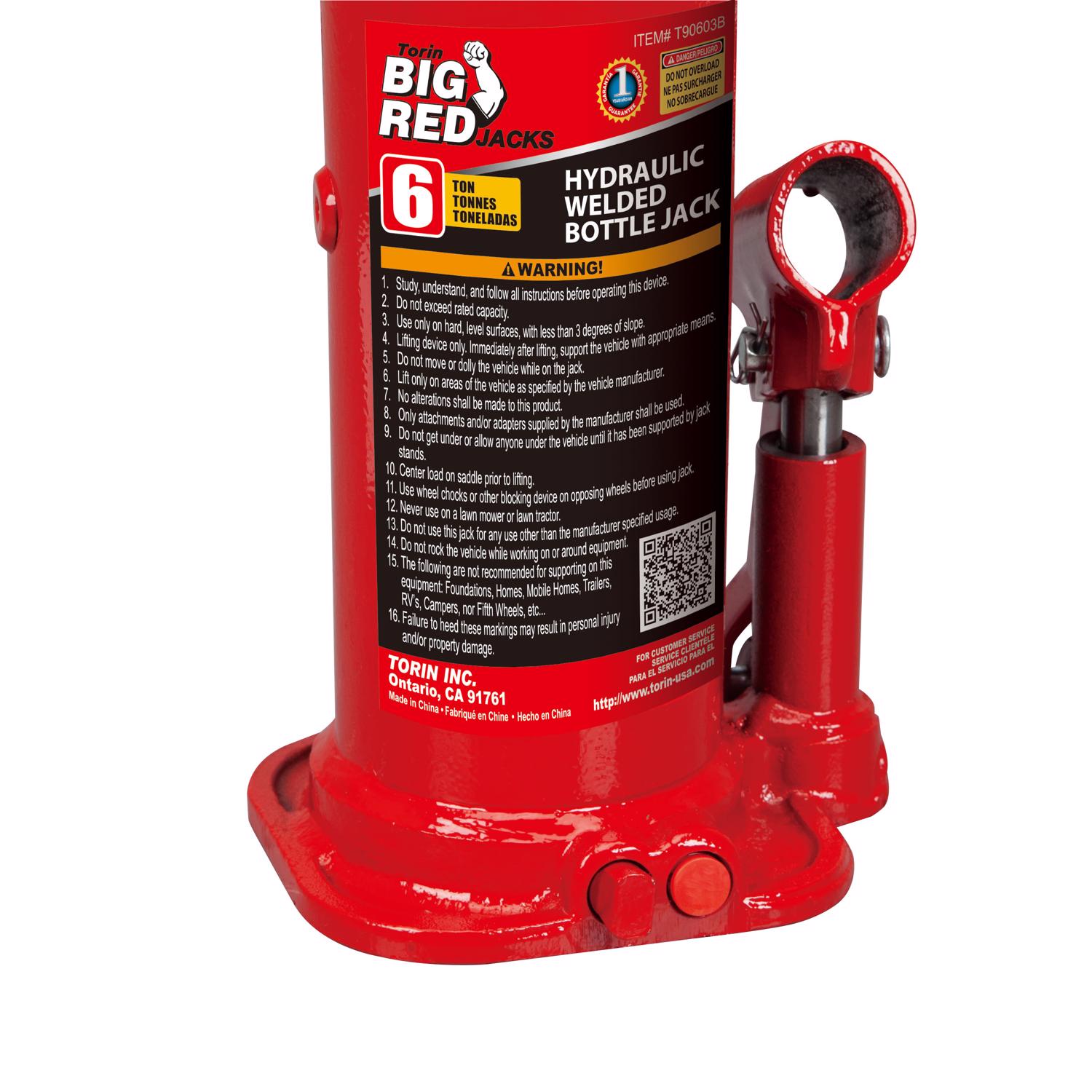 Torin Big Red Hydraulic 12000 lb Automotive Bottle Jack | Stine Home ...