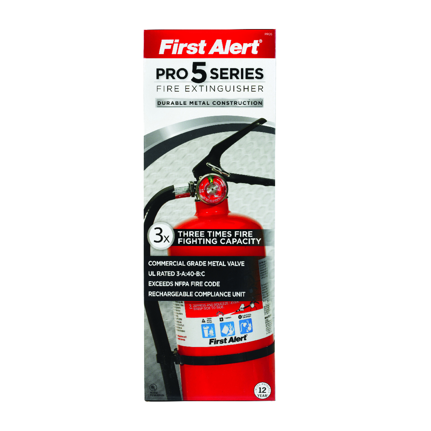 First Alert Pro Series 5 lb Fire Extinguisher For Household OSHA/US ...