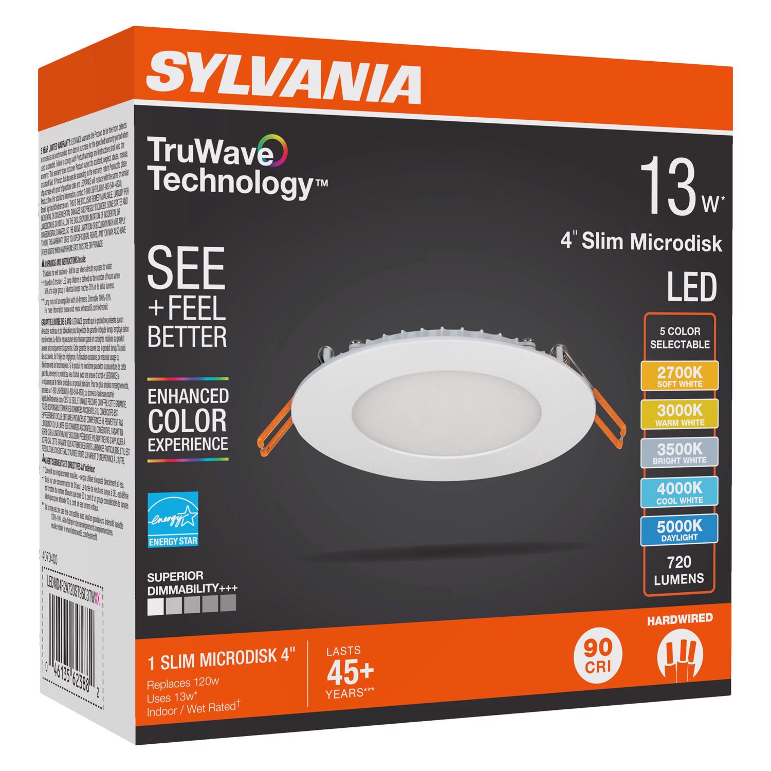 Sylvania TruWave White LED Canless Recessed Downlight 13 W | Stine Home ...
