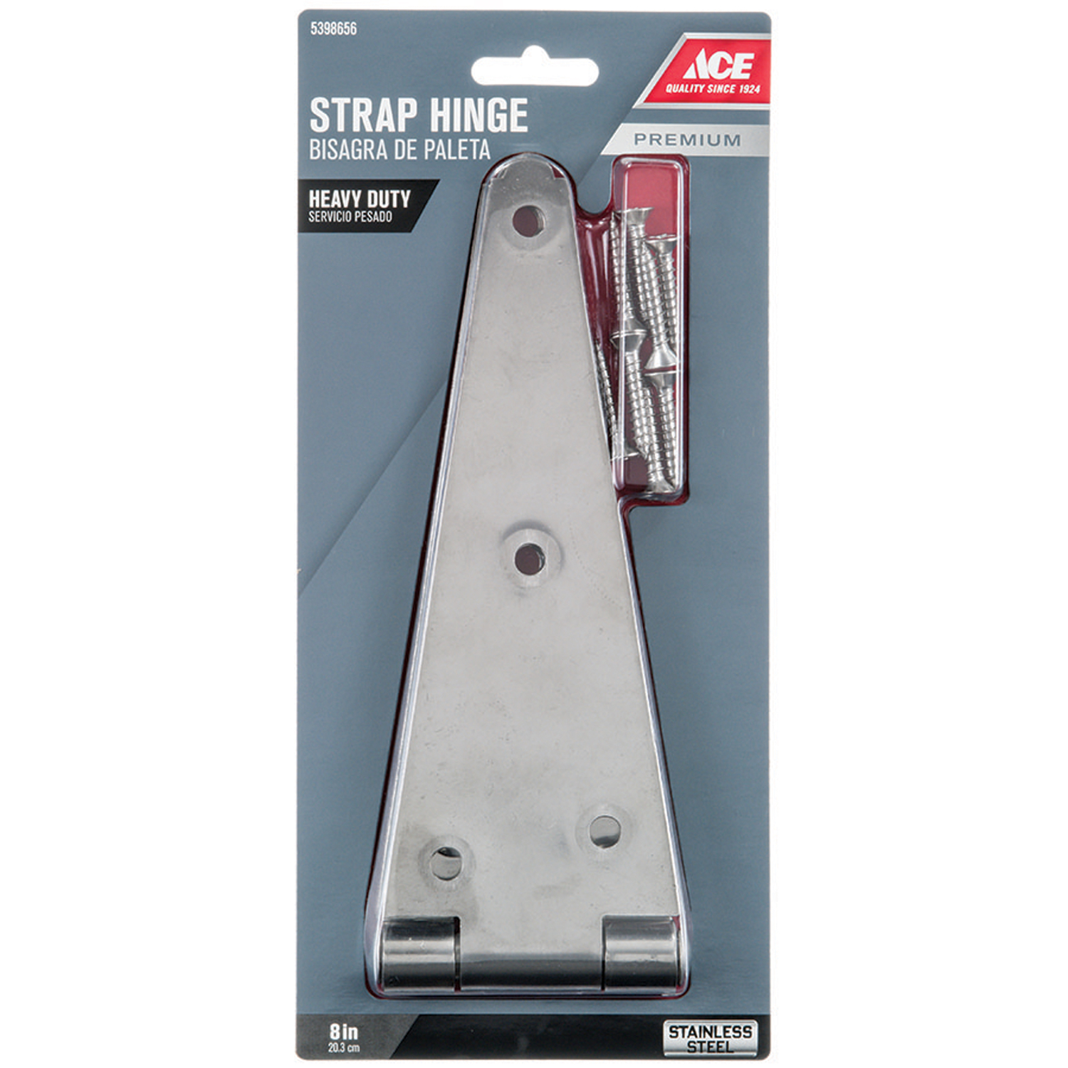 Ace 8 in. L Stainless Steel Heavy Duty Strap Hinge 1 pk | Stine Home ...