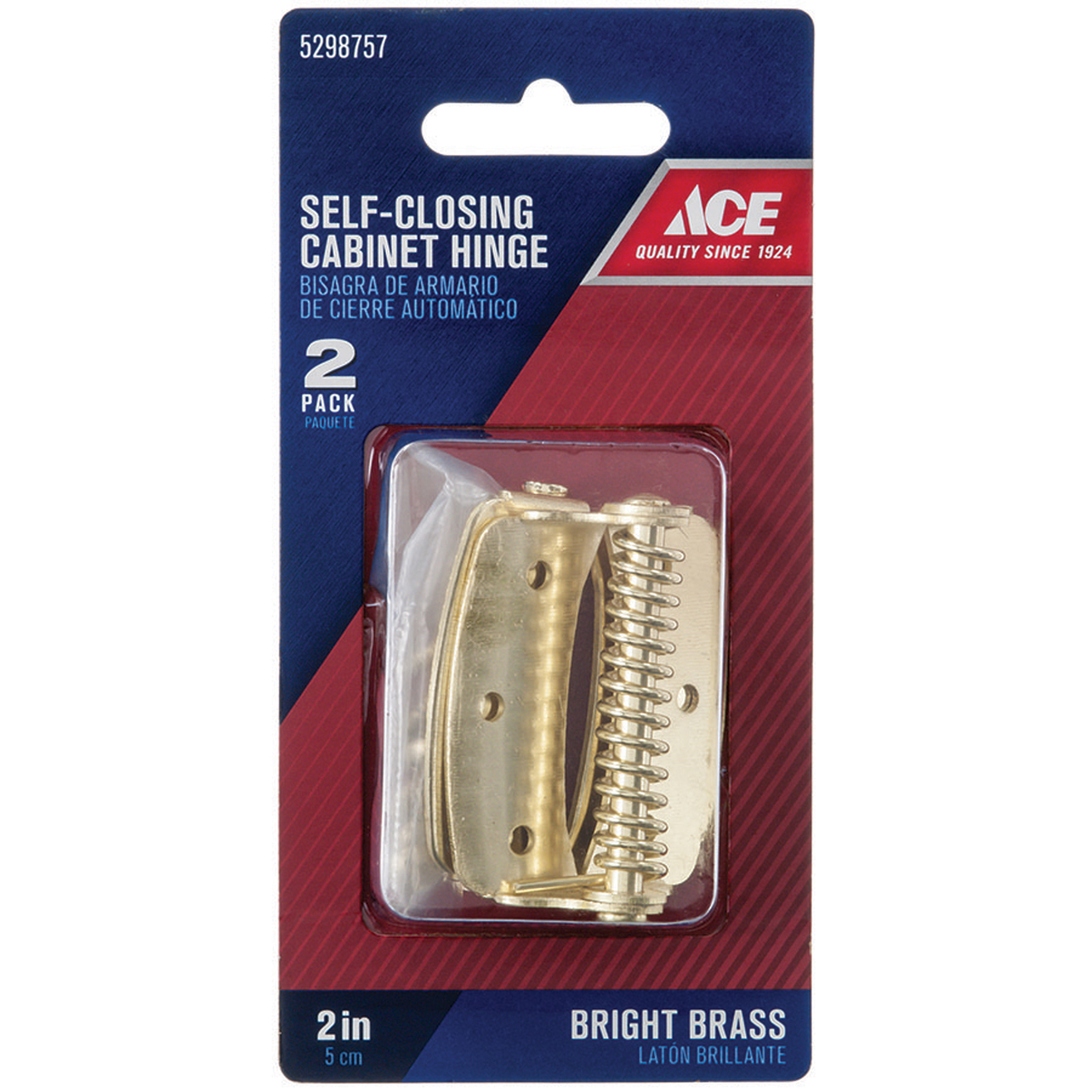 Ace 2 in. L Bright Brass Cabinet Hinge 2 pk | Stine Home + Yard : The ...