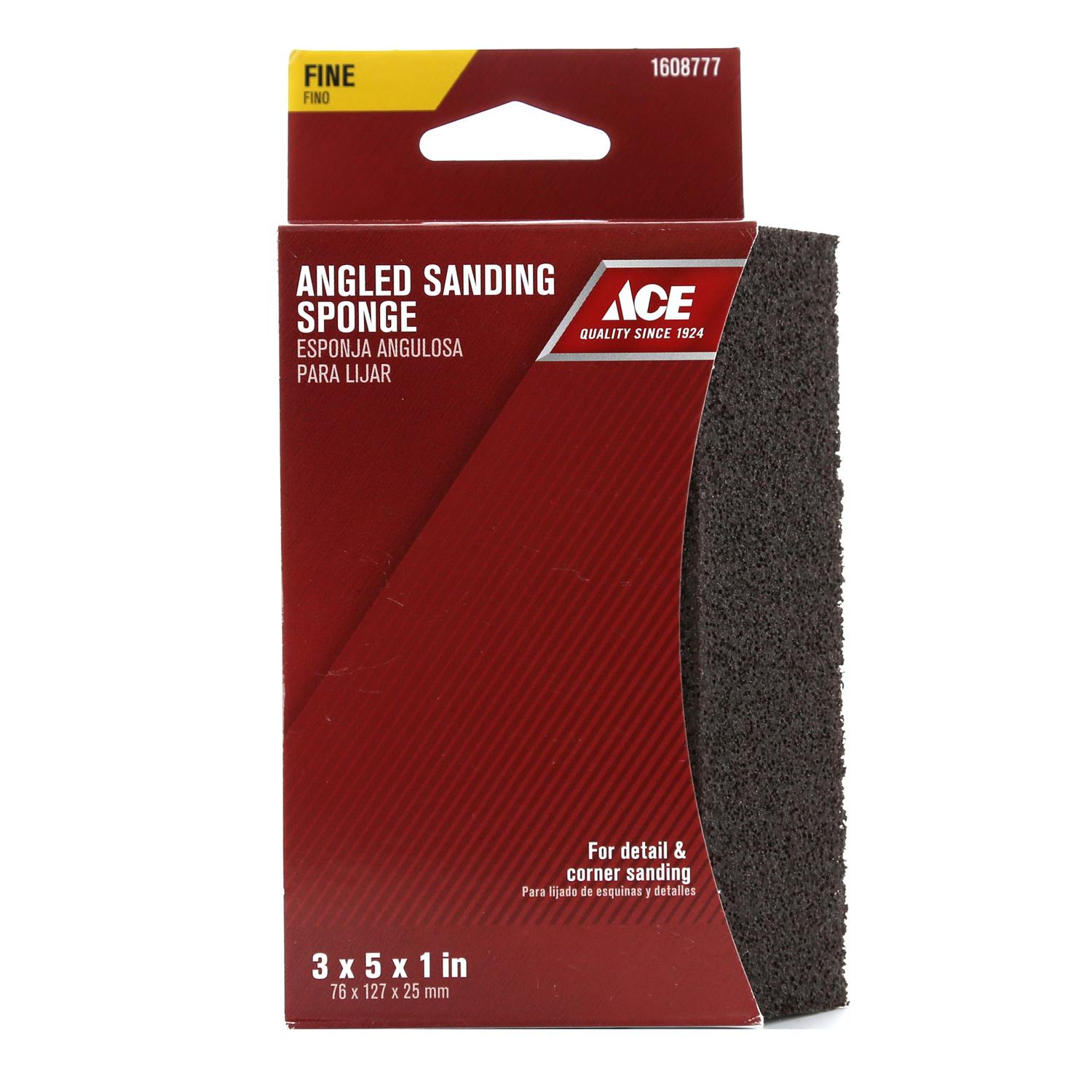 Ace 5 in. L X 3 in. W 120 Grit Fine Sanding Sponge | Stine Home + Yard ...