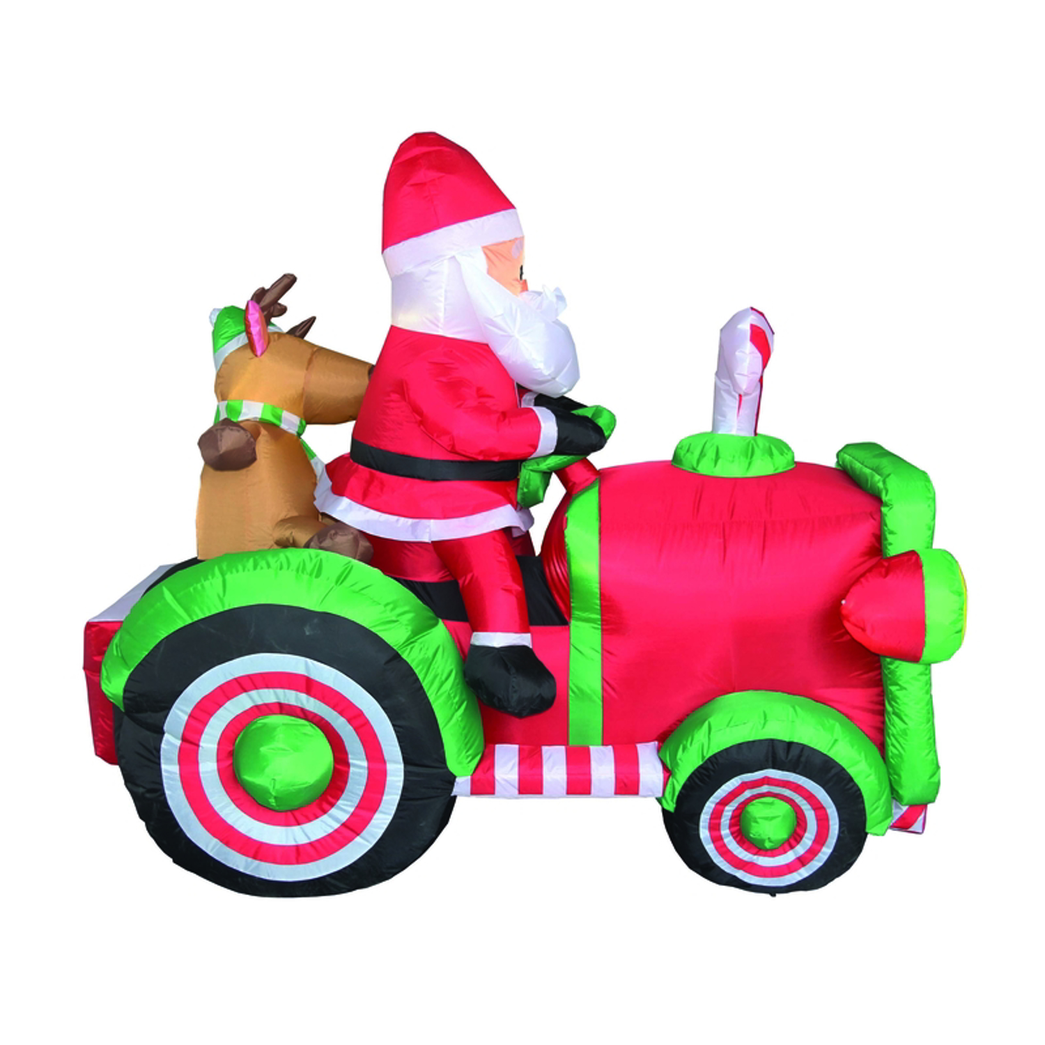 Celebrations 6 ft. Santa With Tractor Inflatable | Stine Home + Yard ...
