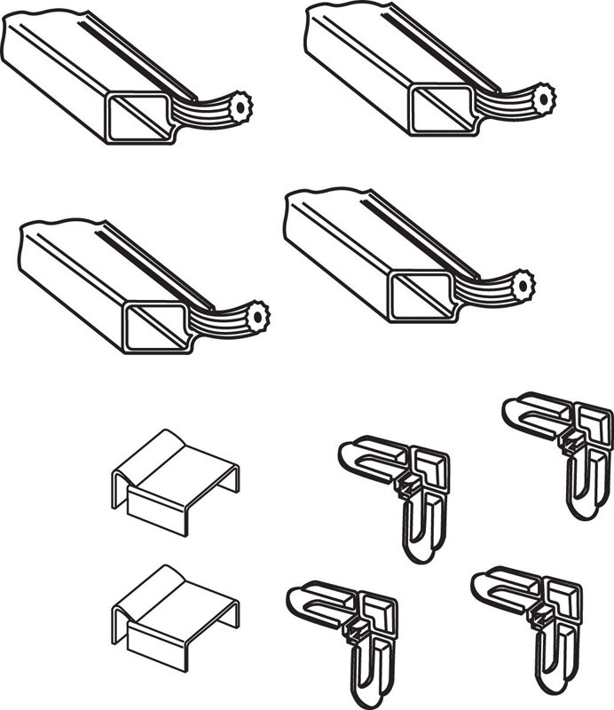 Prime-Line Bronze Aluminum 5/16 in. W X 3/4 in. L Screen Frame Kit 1 pk ...