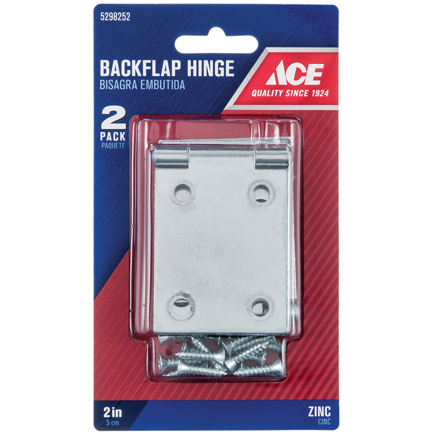 Ace 3.75 in. W X 2 in. L Zinc Plated Zinc Backflip Hinge 2 pk | Stine ...
