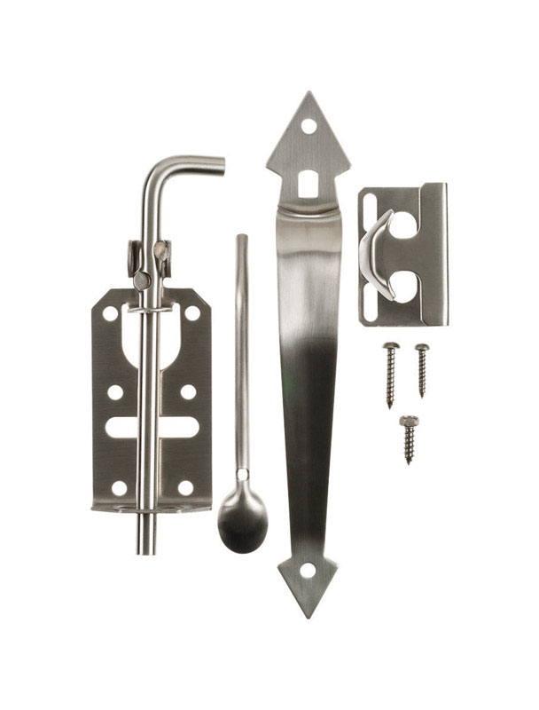 Ace 11 in. H X 3 in. W Stainless Steel Thumb Ornamental Gate Latch ...