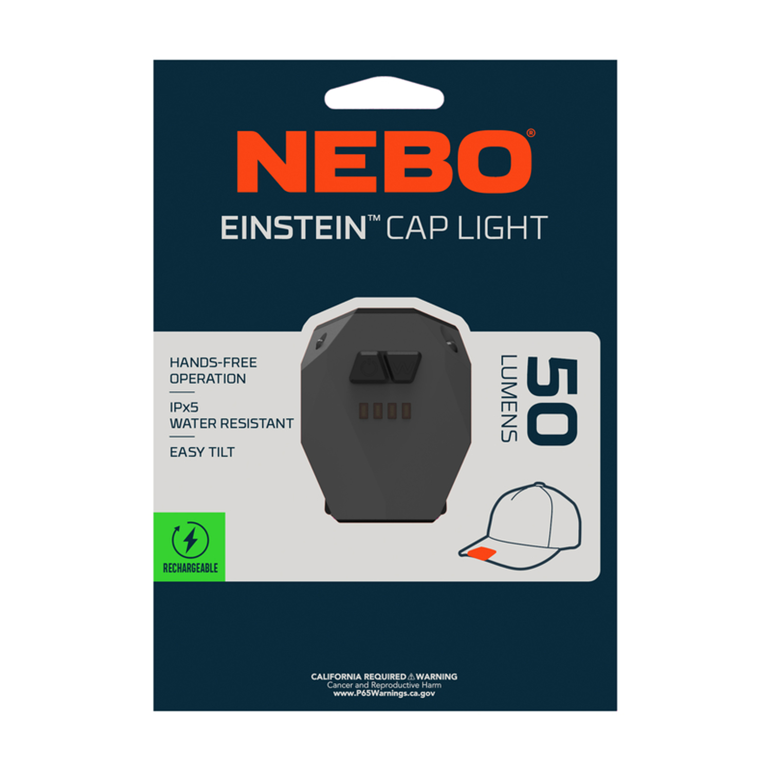Nebo Einstein 50 lm Black LED COB Cap Light | Stine Home + Yard : The Family You Can Build Around™