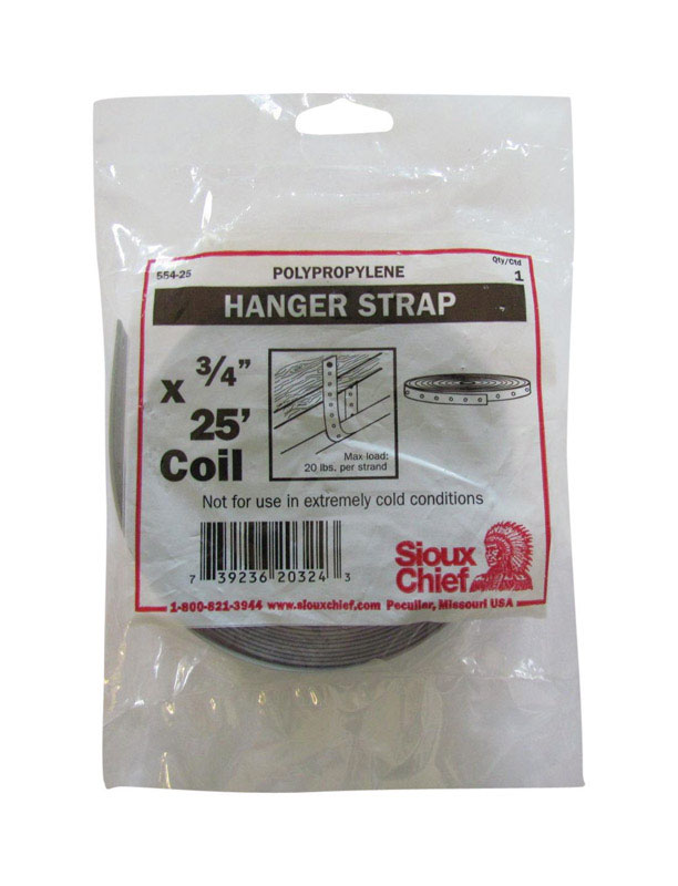 Sioux Chief 3/4 in. 25 ft. Gray Polypropylene Pipe Hanger Strap | Stine ...