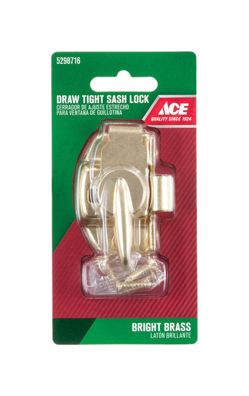 Ace Bright Brass Brass Draw Tight Sash Lock 1 pk | Stine Home + Yard : The Family You Can Build ...
