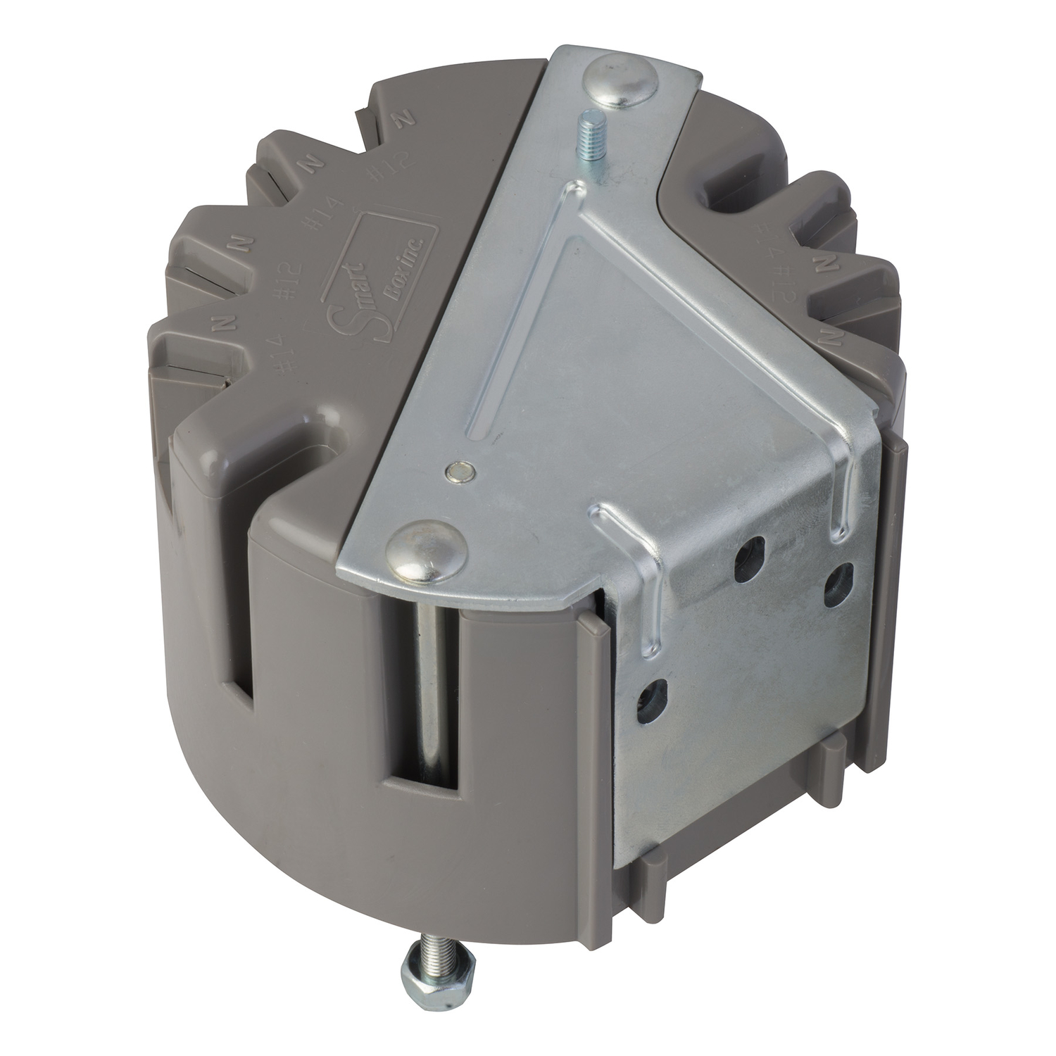 Madison Electric Smart Box Round PVC Fan Box Gray | Stine Home + Yard ...