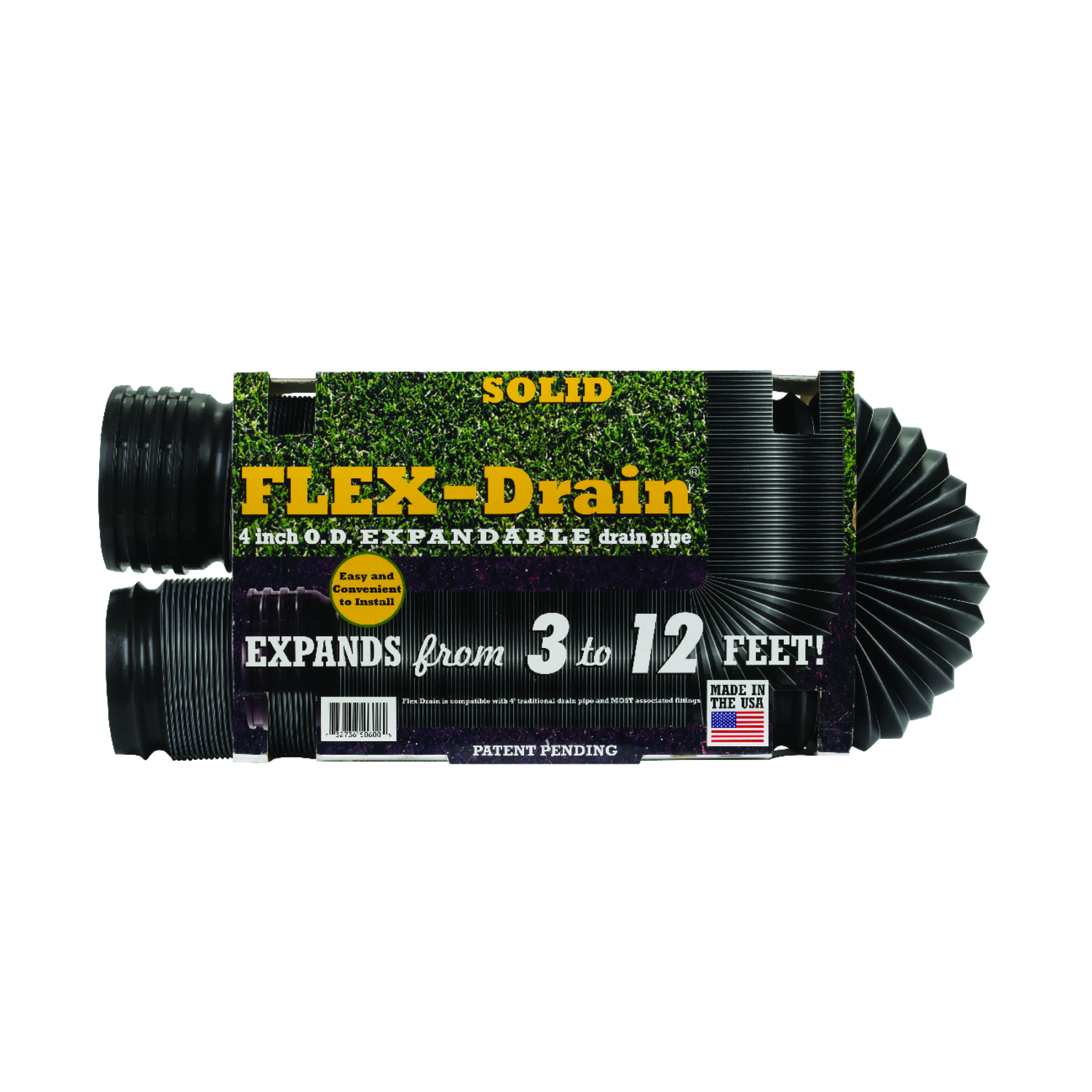 Flex-Drain 12 ft. L Poly Drain Pipe | Stine Home + Yard : The Family ...