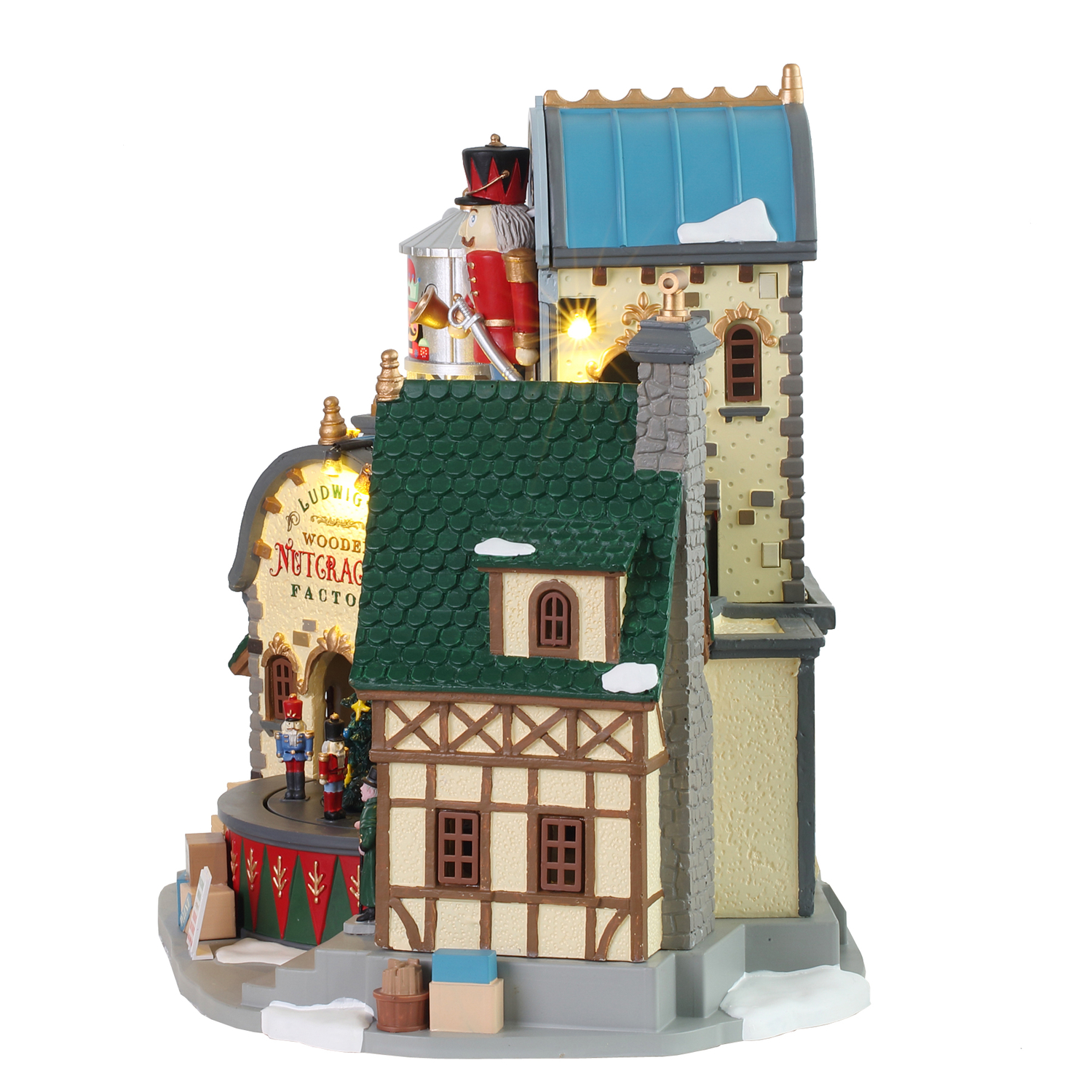 Lemax Multicolored Ludwigs Wooden Nutcracker Factory Christmas Village ...