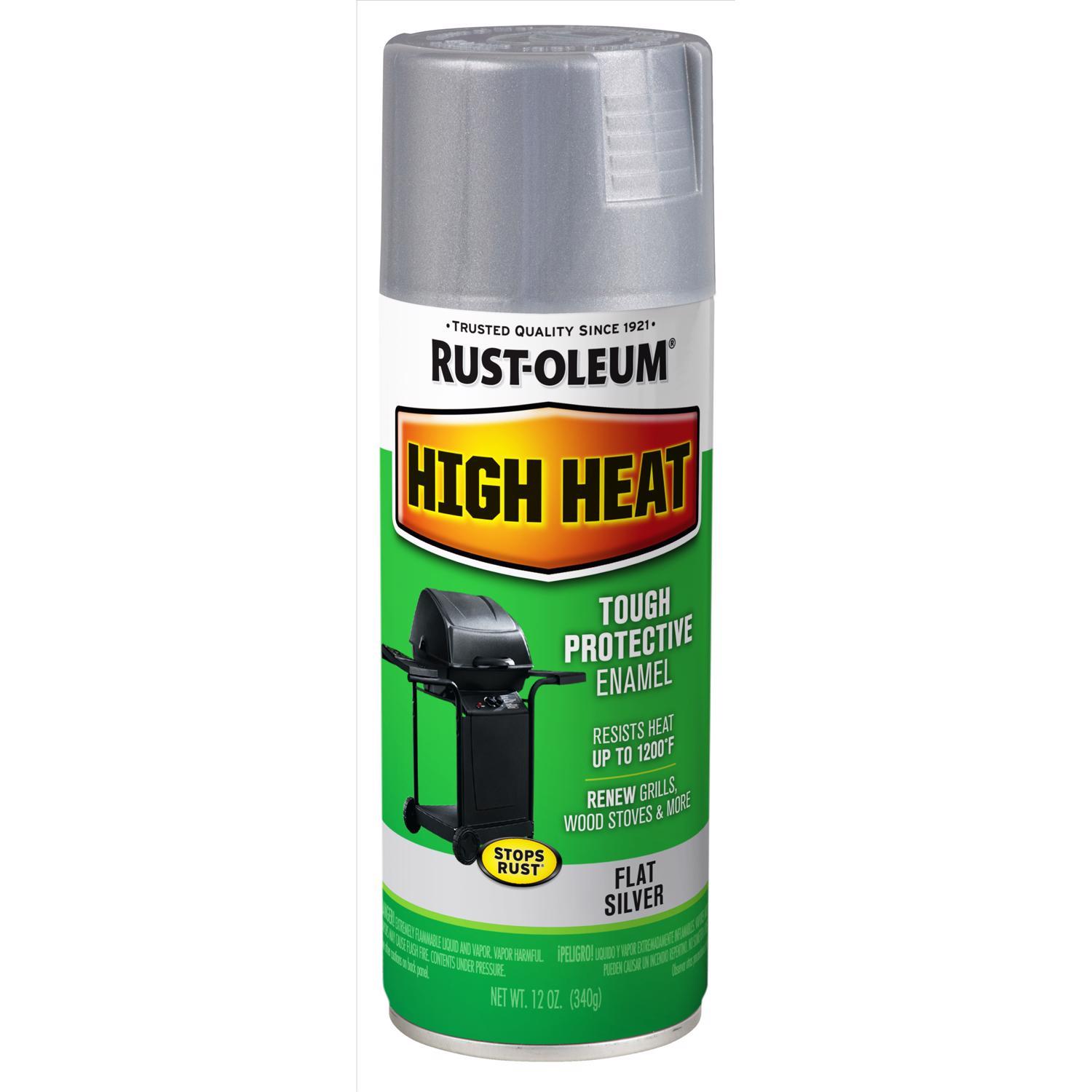 Rust-Oleum Specialty Flat Silver High Heat Spray Paint 12 oz | Stine ...