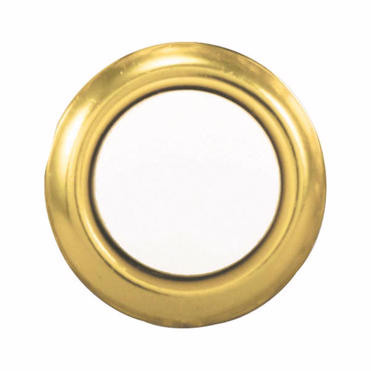 Heath Zenith Polished Brass Gold/White Metal Wired Pushbutton Doorbell ...
