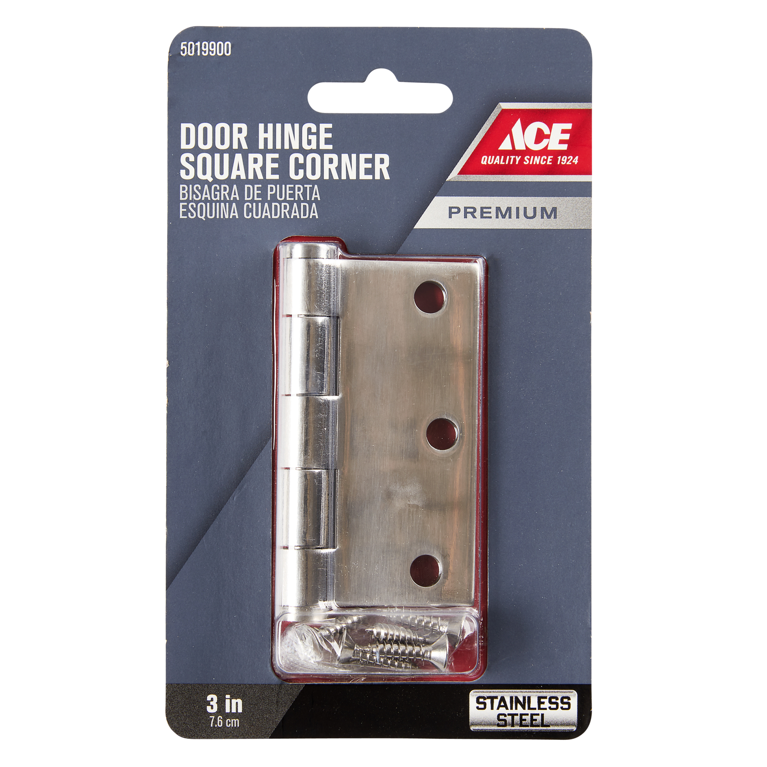 Ace 3 in. L Stainless Steel Residential Door Hinge 1 pk | Stine Home ...