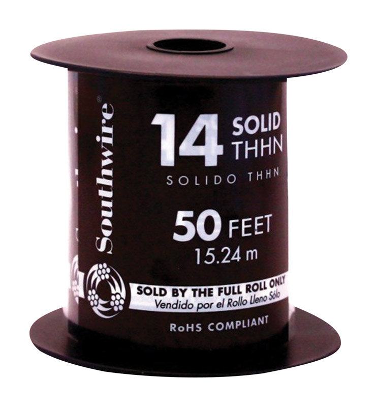 Southwire 50 ft. 14/1 Solid THHN Building Wire | Stine Home + Yard ...