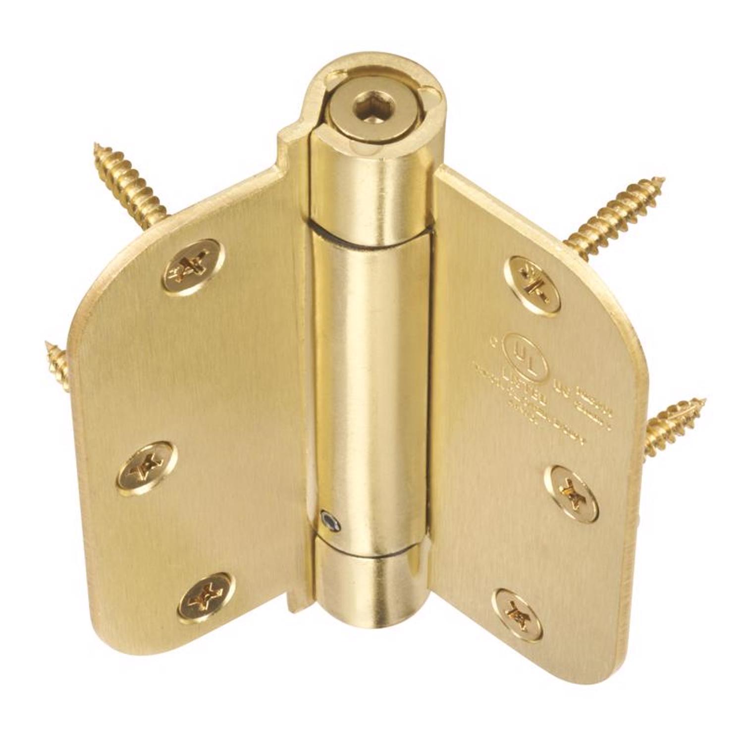 Ace 3.5 in. L Satin Brass Self Closing Hinge 1 pk | Stine Home + Yard ...