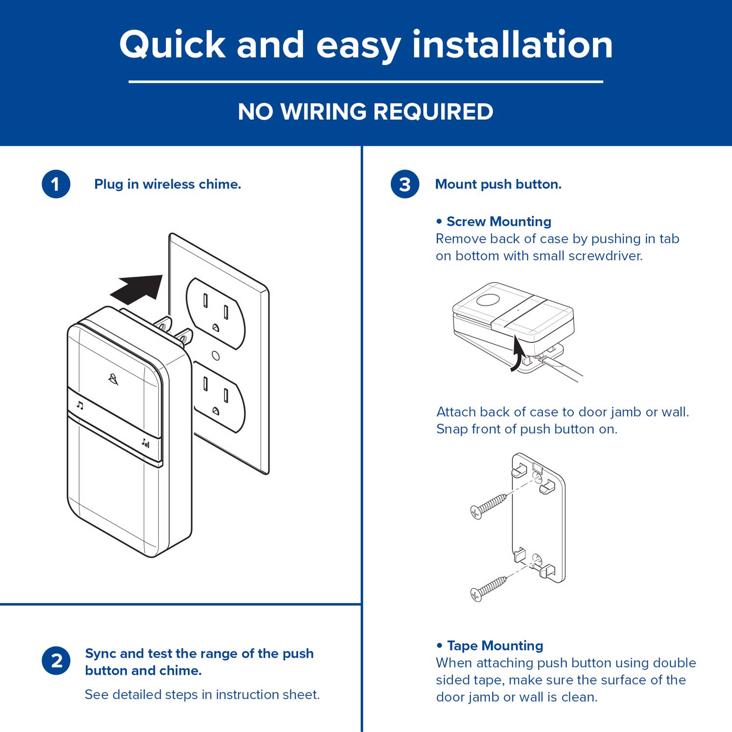 Heath Zenith Piezo Black/White Plastic Wireless Door Chime Bell | Stine ...