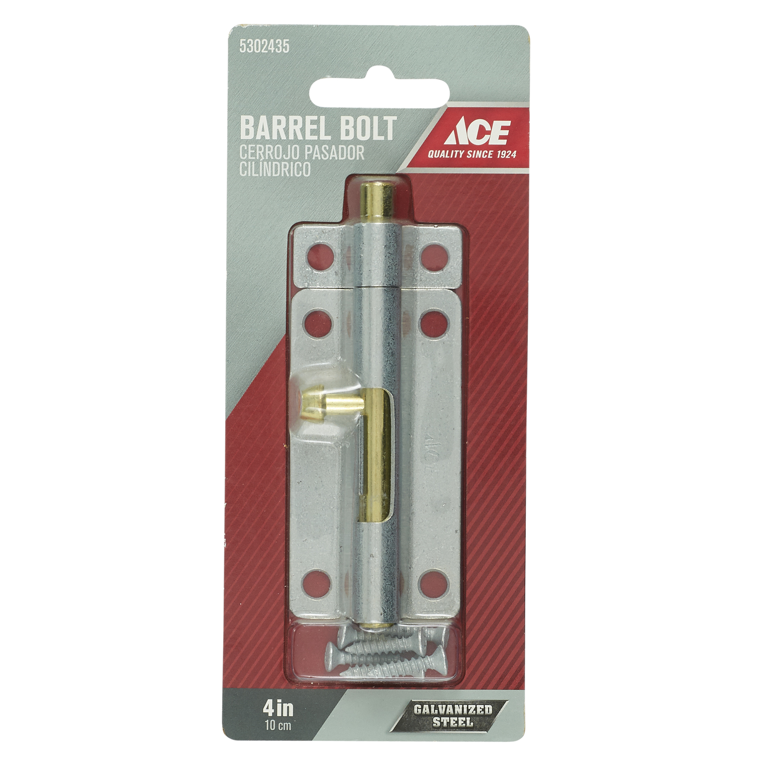 Ace 4 in. L Galvanized Steel Barrel Bolt 1 pk | Stine Home + Yard : The ...