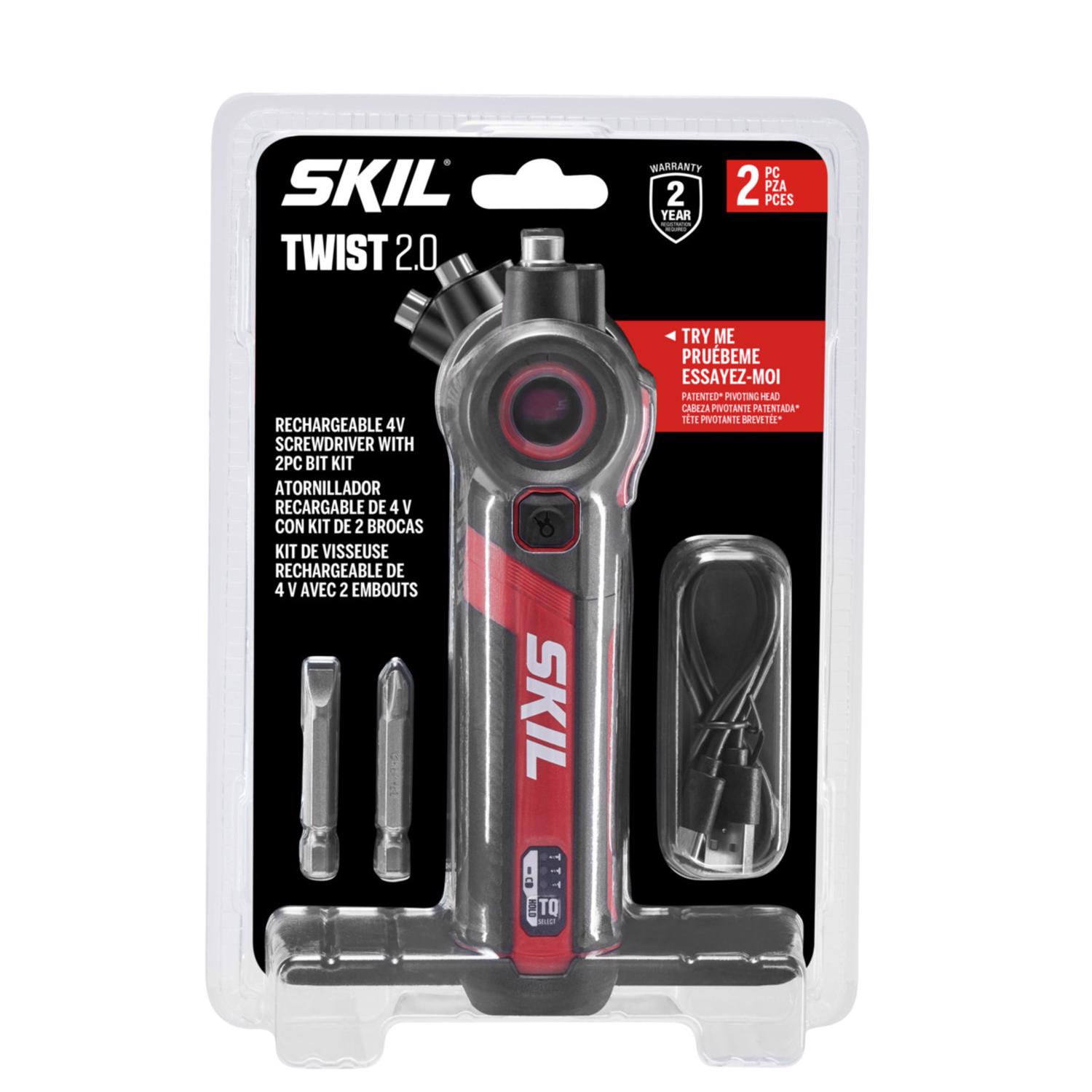 SKIL 4V Cordless Rechargeable Screwdriver with Bit Set | Stine Home ...