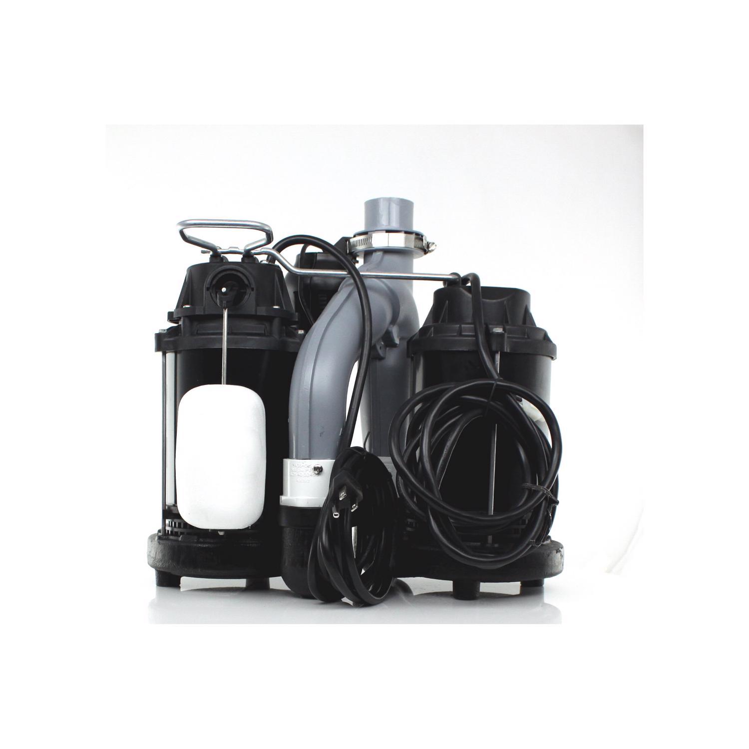 Wayne 1/2 HP 5,100 gph Cast Iron Vertical Float Switch AC Sump Pump ...