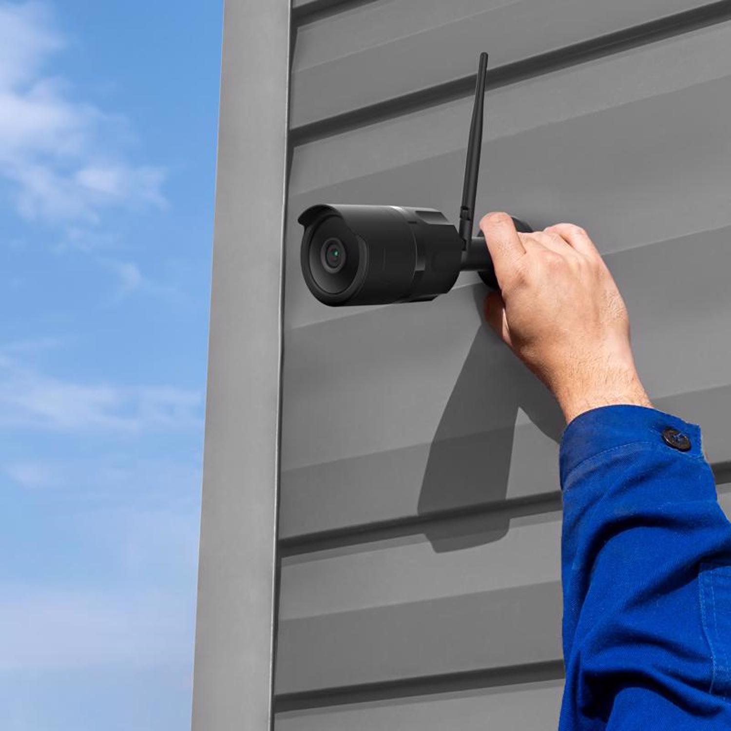 Feit Smart Home Plug-in Outdoor Smart-Enabled Security Camera | Stine ...