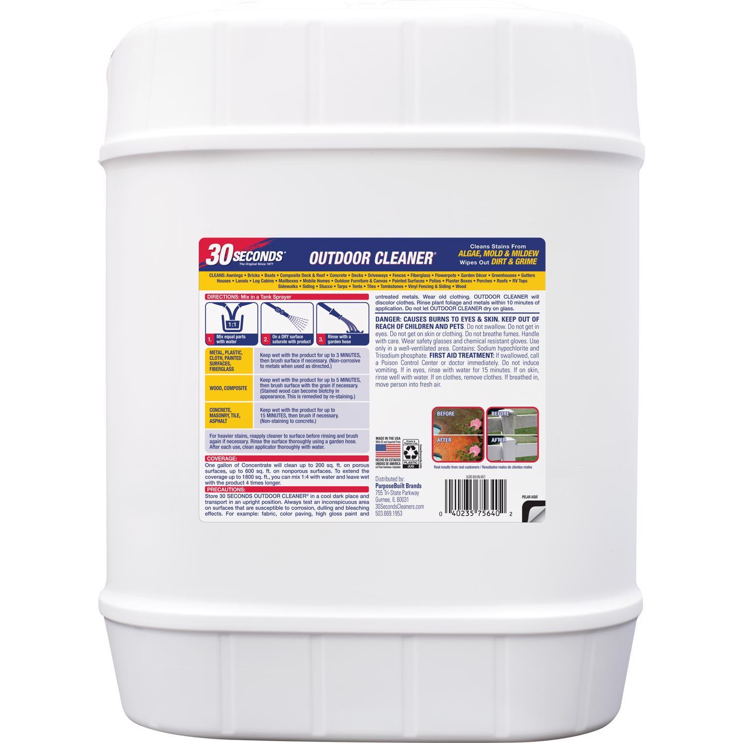30 SECONDS Outdoor Cleaner Concentrate 5 gal | Stine Home + Yard : The ...