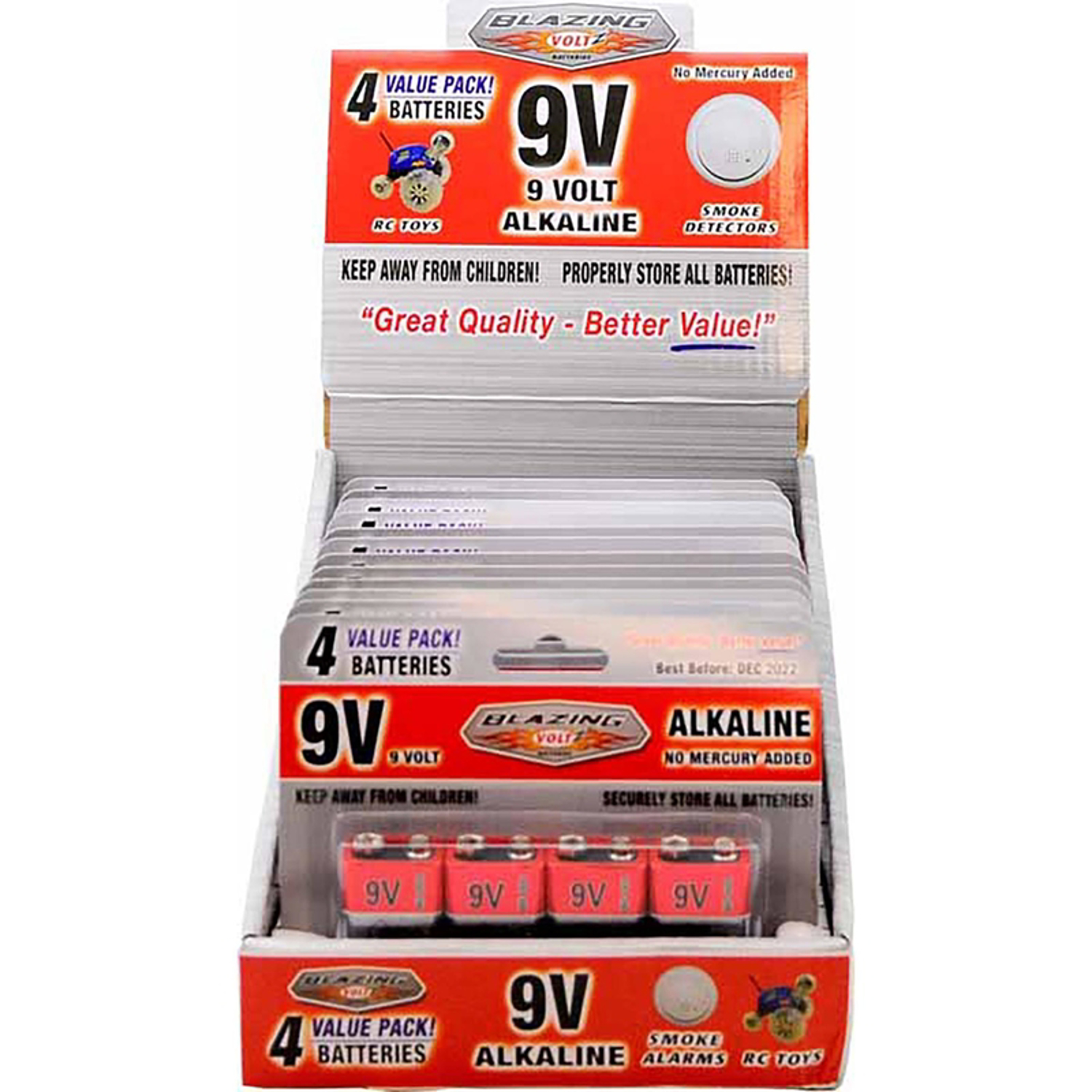 Blazing Voltz 9-Volt Alkaline Batteries 4 pk Carded | Stine Home + Yard ...