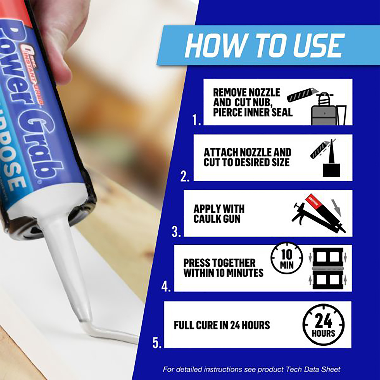 Loctite Power Grab All Purpose Synthetic Latex All Purpose Construction ...