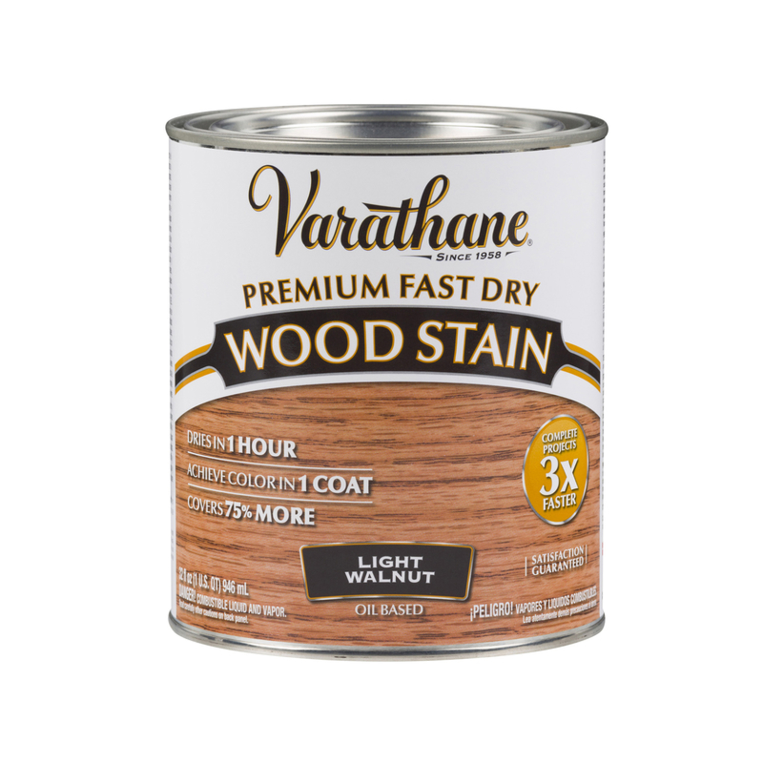 Varathane Premium Light Walnut Oil-Based Fast Dry Wood Stain 1 qt ...