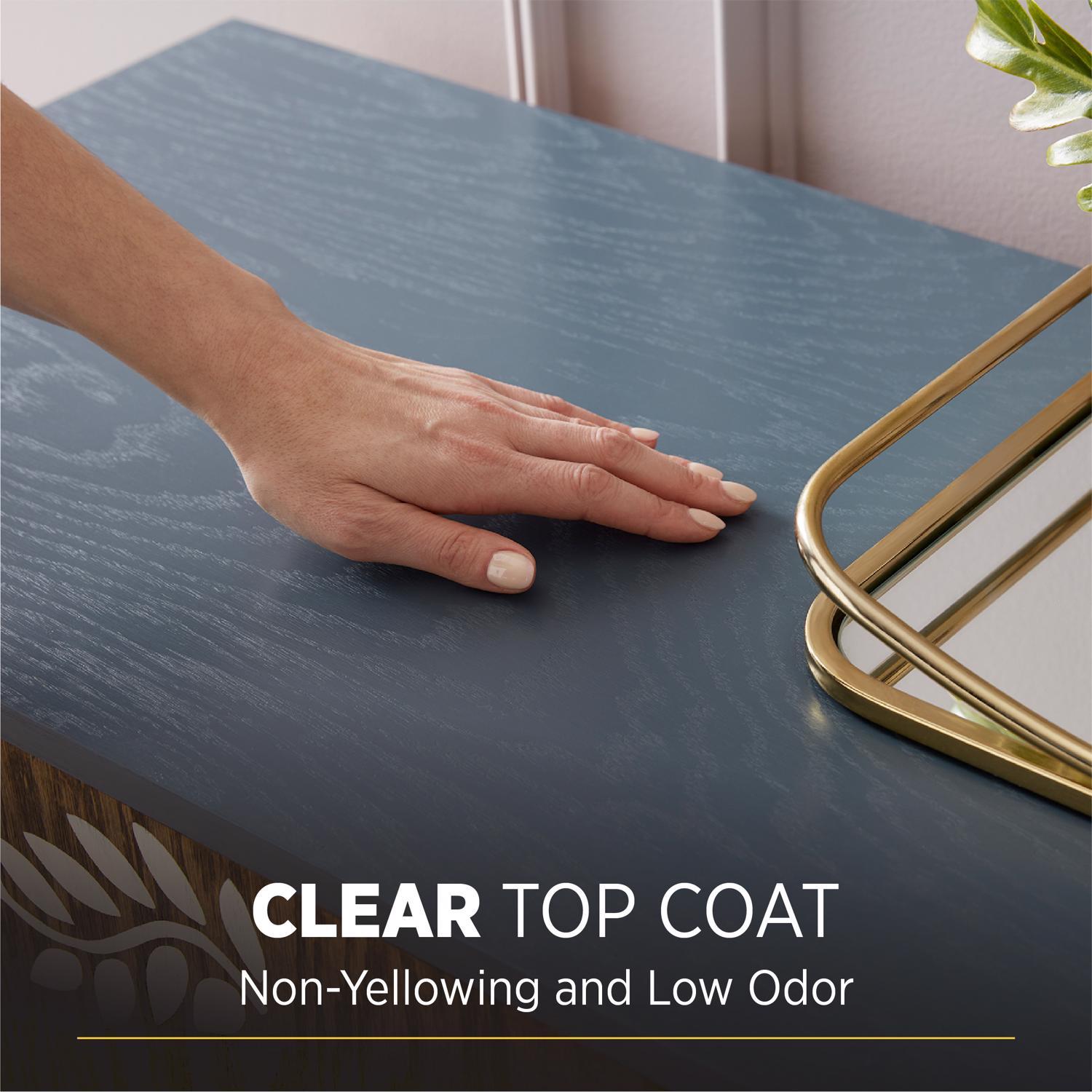 Minwax Polycrylic Satin Crystal Clear Water-Based Polyurethane 1 Gallon ...