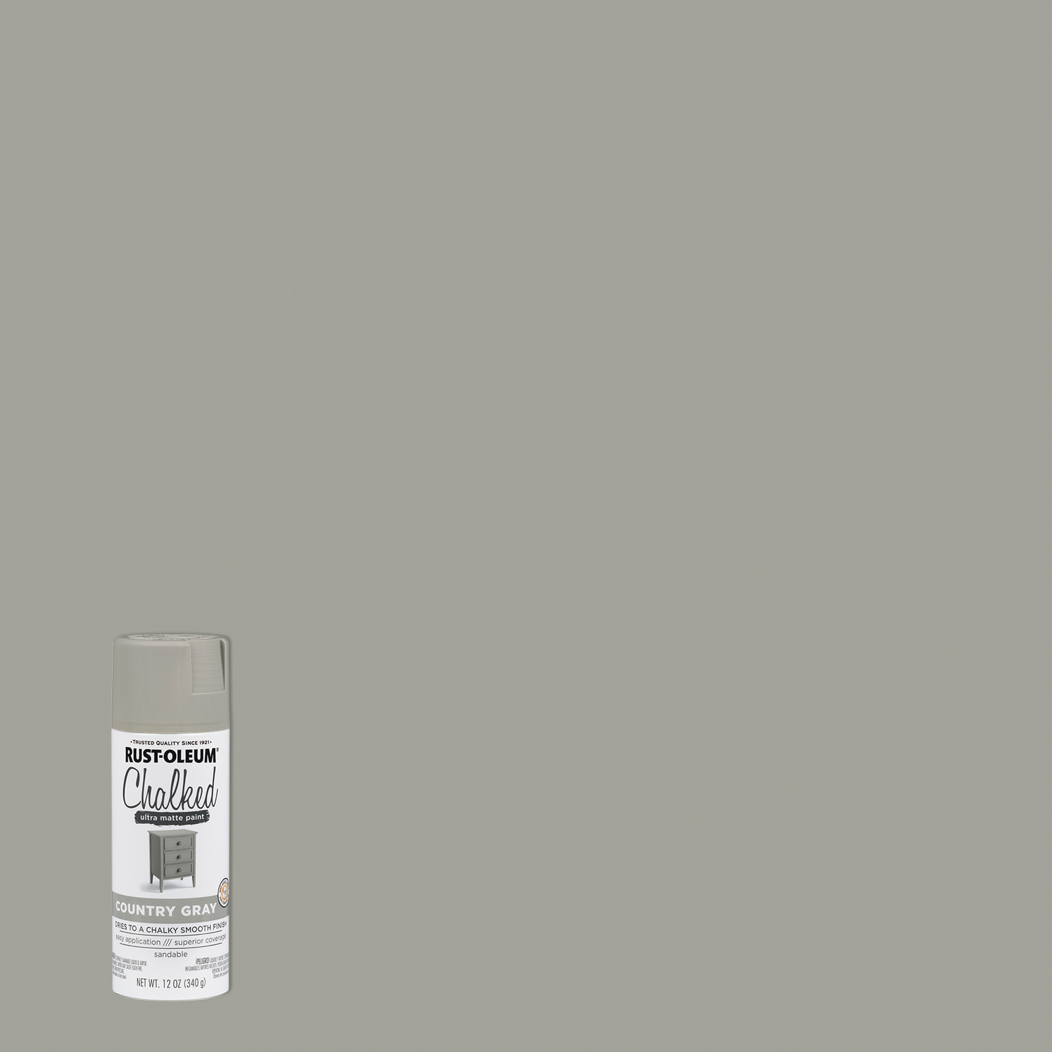 Rust-Oleum Chalked Ultra Matte Country Gray Oil-Based Acrylic Sprayable ...