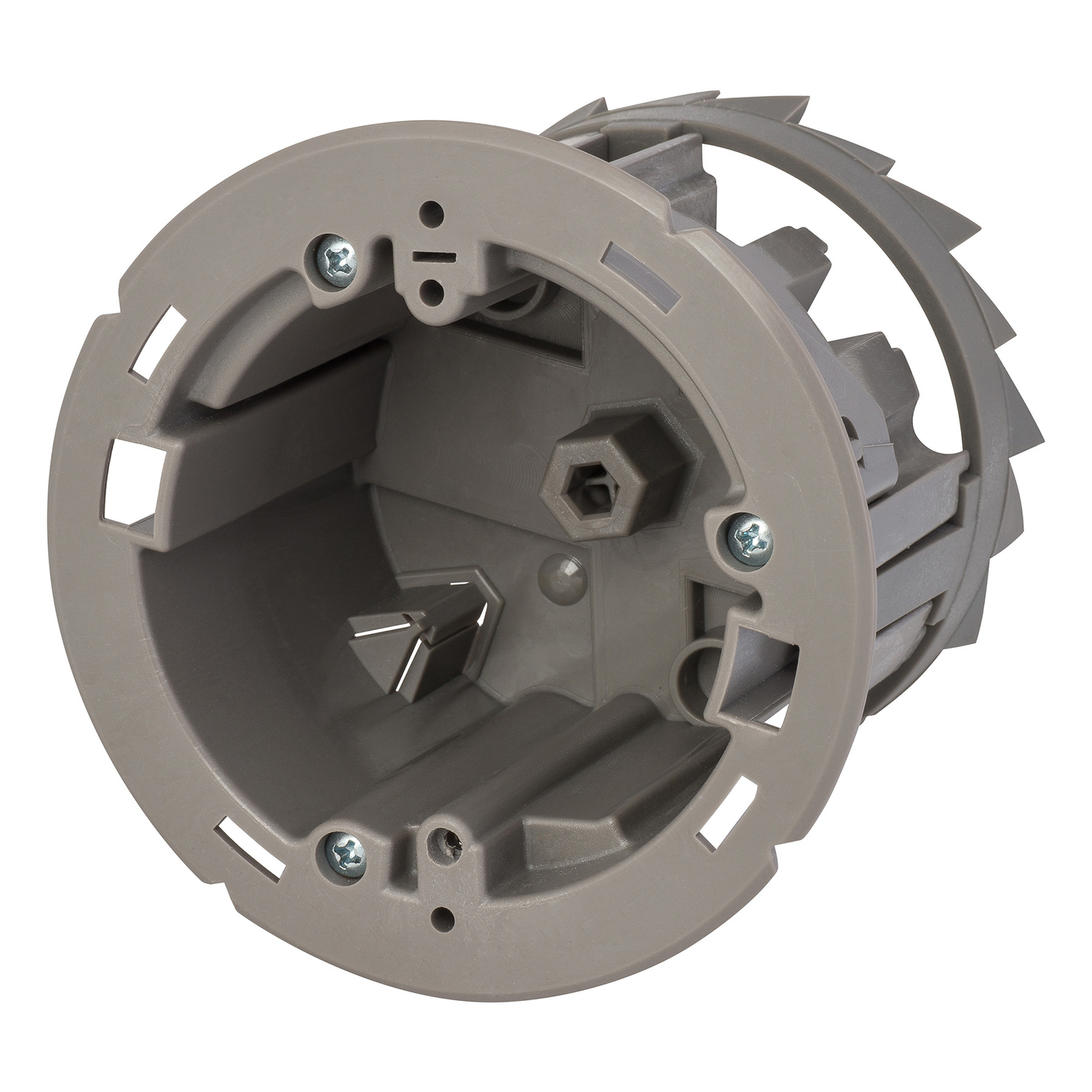 Madison Electric Smart Box Round PVC 1 gang Ceiling Box Gray | Stine ...