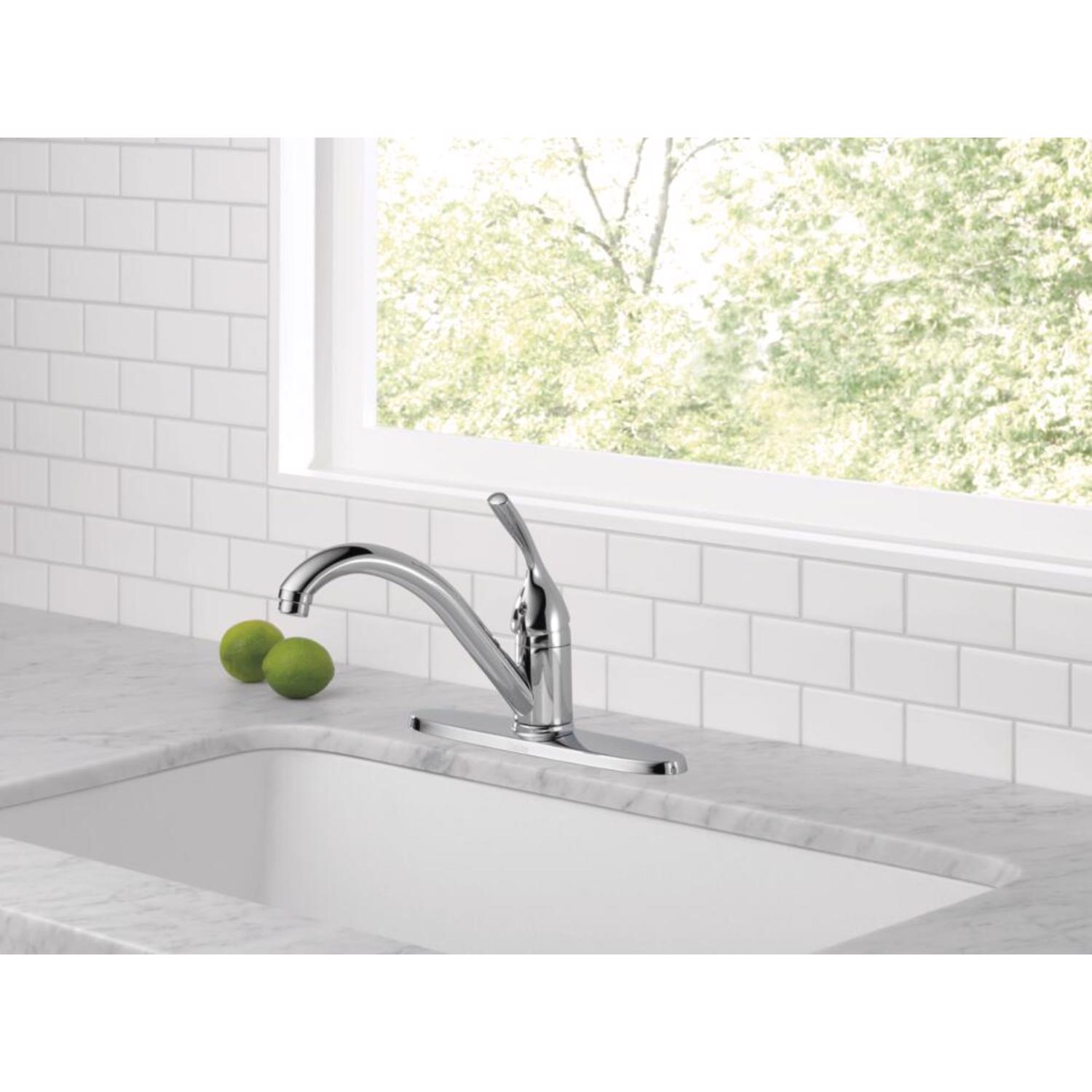 Delta Classic One Handle Chrome Kitchen Faucet | Stine Home + Yard ...