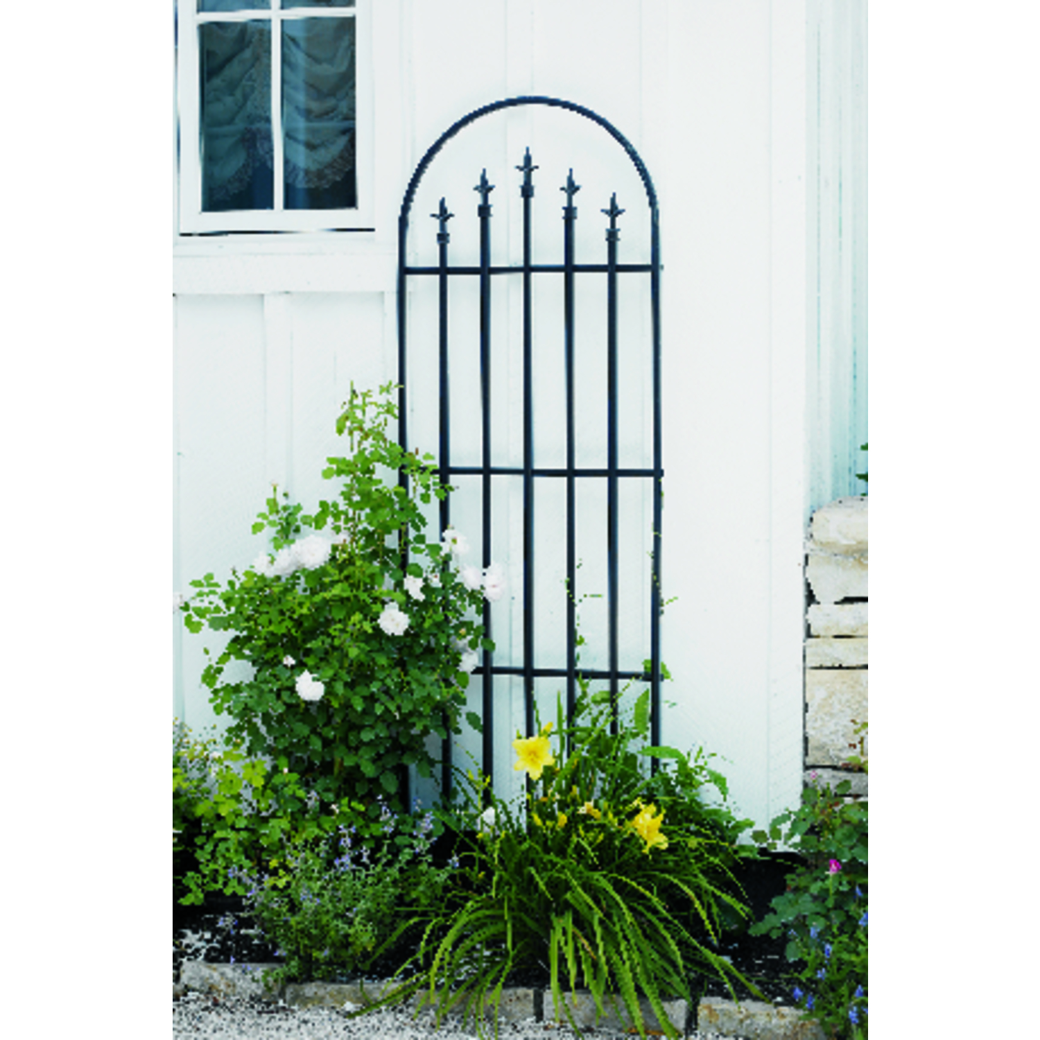 Panacea 80 in. H Black Steel Trellis | Stine Home + Yard : The Family ...