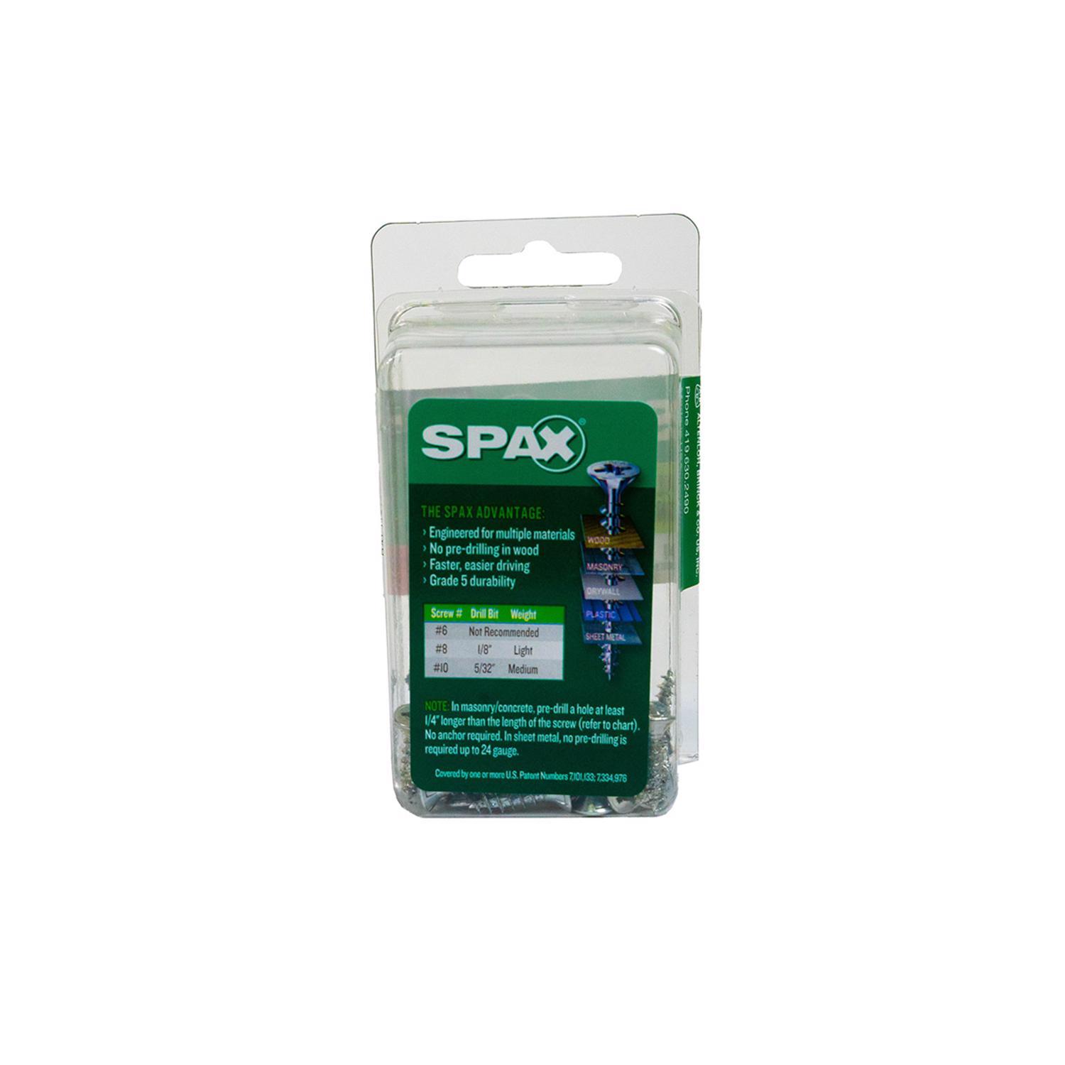SPAX Multi-Material No. 8 Label X 5/8 in. L Unidrive Flat Head Serrated ...