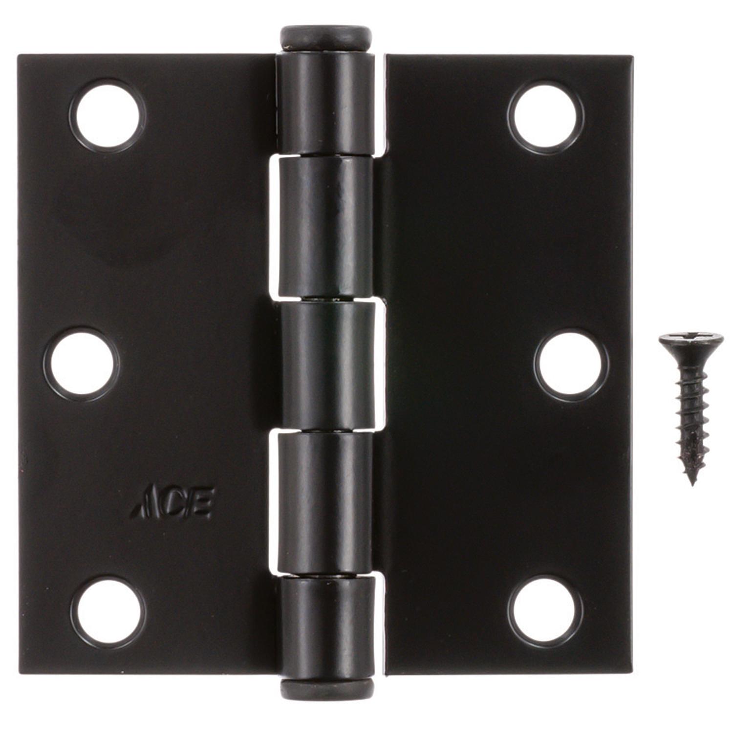 Ace 3 in. L Black Residential Door Hinge 1 pk | Stine Home + Yard : The ...