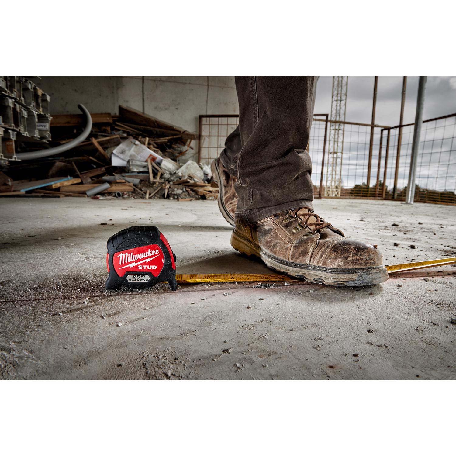 Milwaukee Stud 25 ft. L X 1-5/16 in. W Magnetic Tape Measure 1 pk ...