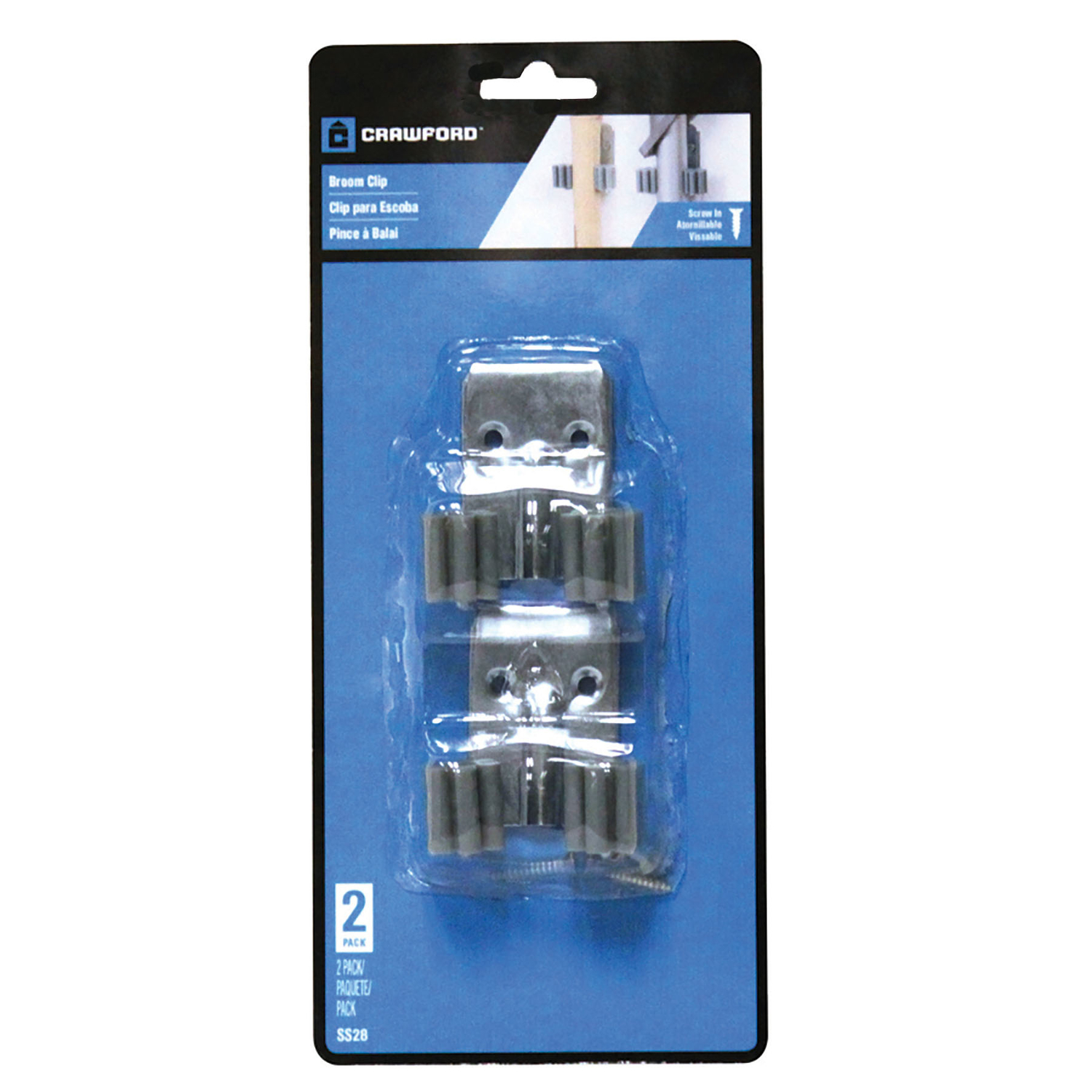 Crawford Vinyl Coated Gray Plastic/Steel Grip Clip For 1/4 2 pk | Stine ...